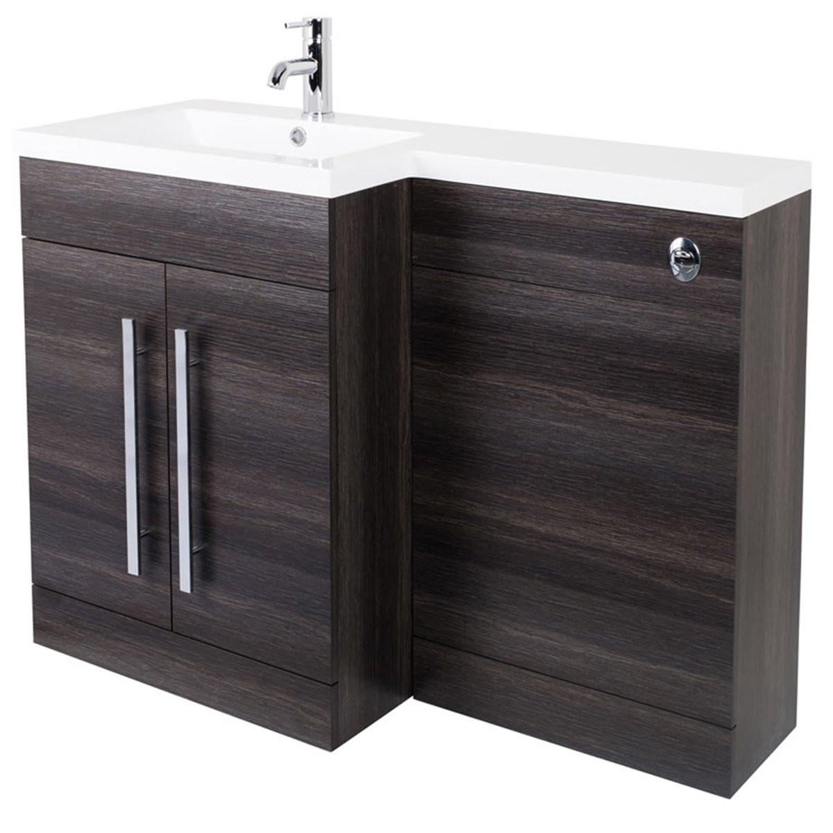 Bathroom Basin Vanity Unit Toilet Combined Furniture Tall Cabinet ...