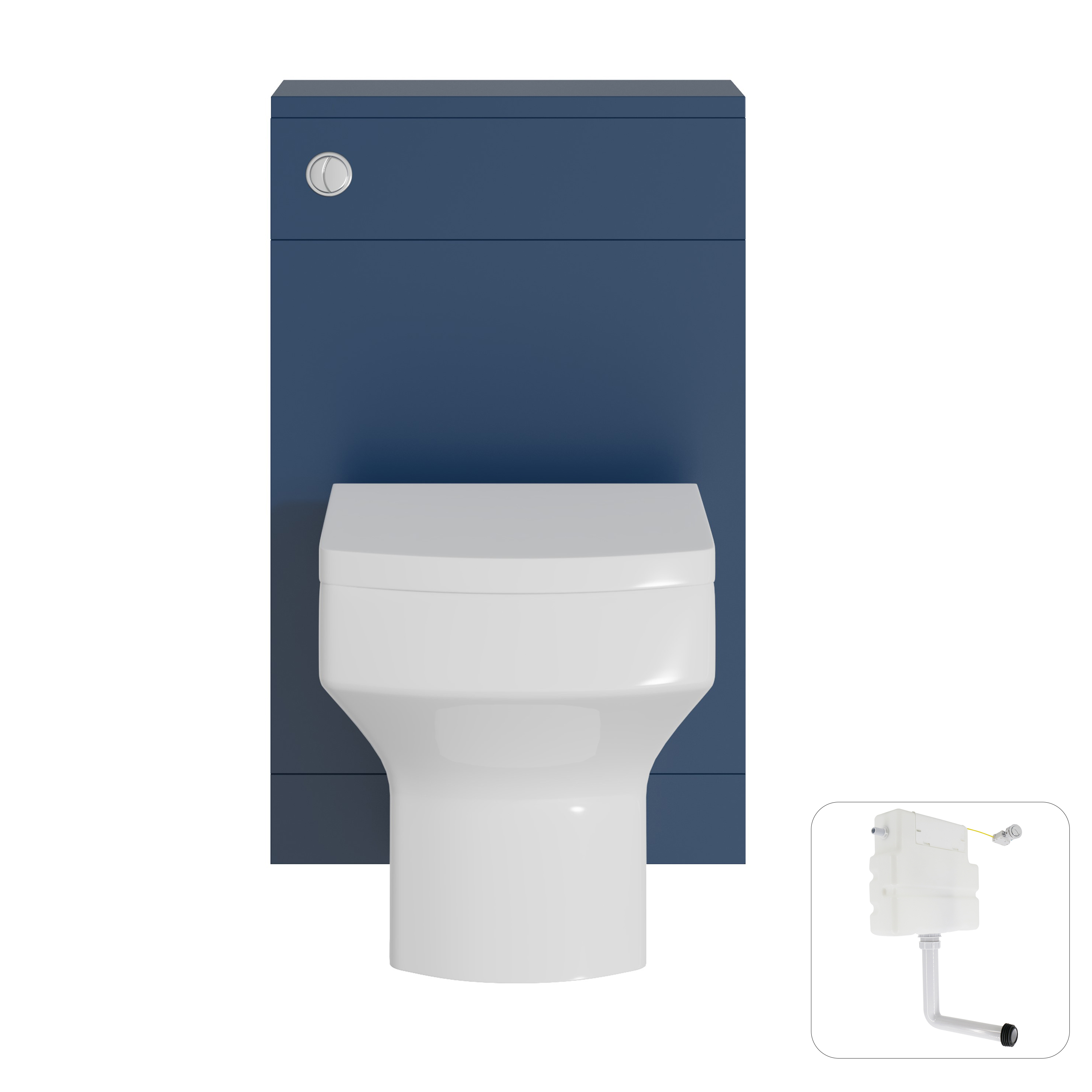 Bathroom Matt Navy Blue Furniture Suite Basin BTW Toilet LH RH Vanity ...