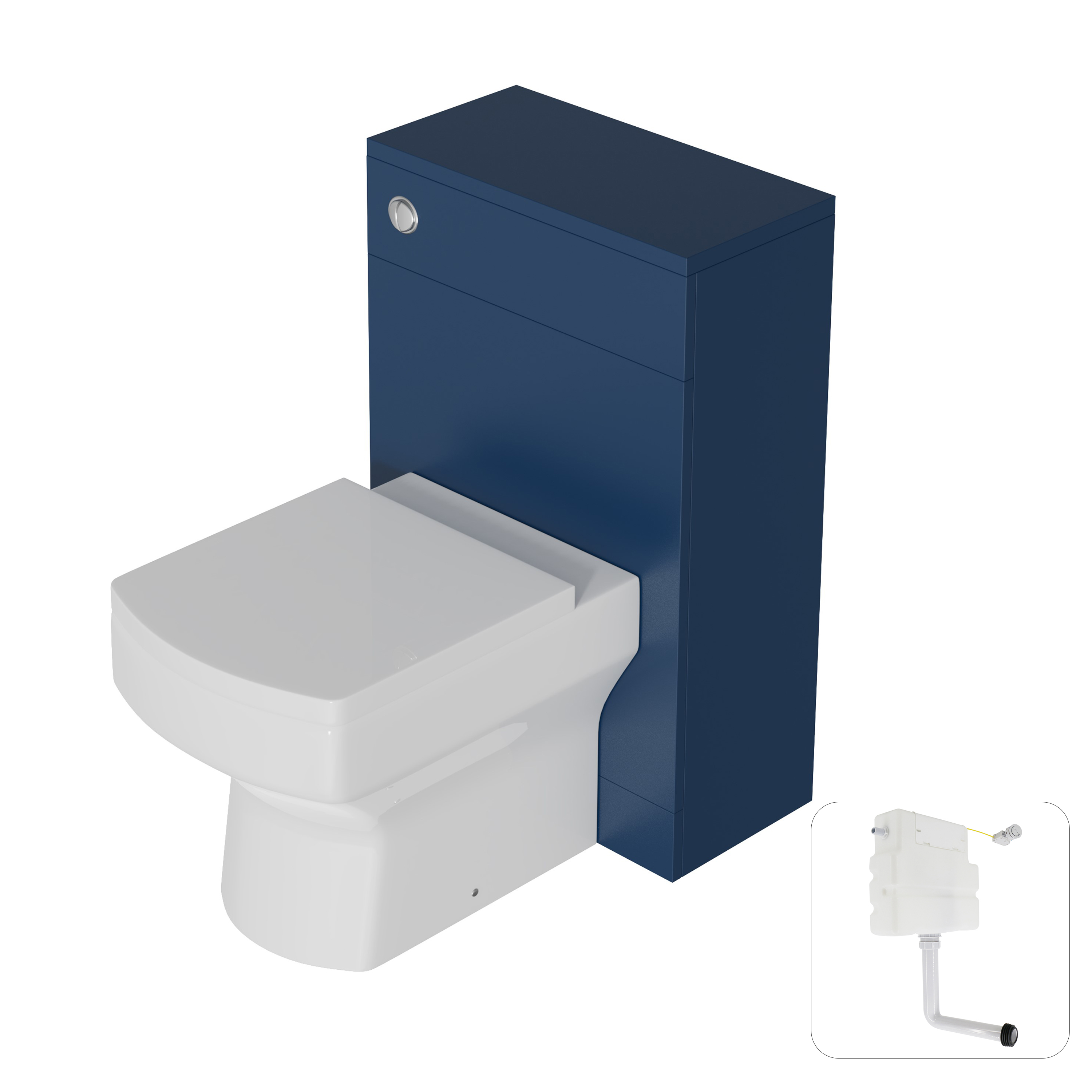 Bathroom Matt Navy Blue Furniture Suite Basin BTW Toilet LH RH Vanity ...