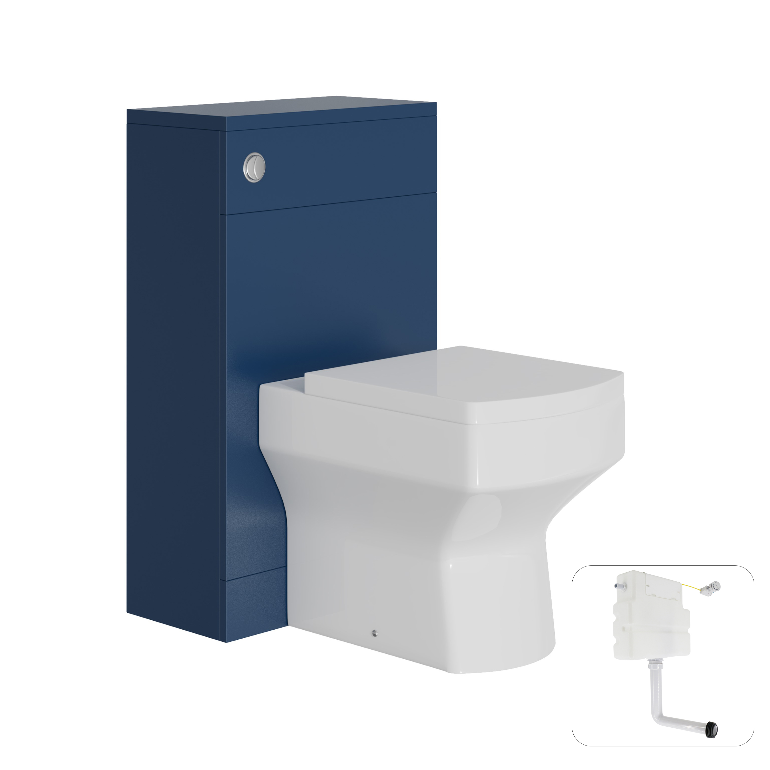 Bathroom Matt Navy Blue Furniture Suite Basin BTW Toilet LH RH Vanity ...