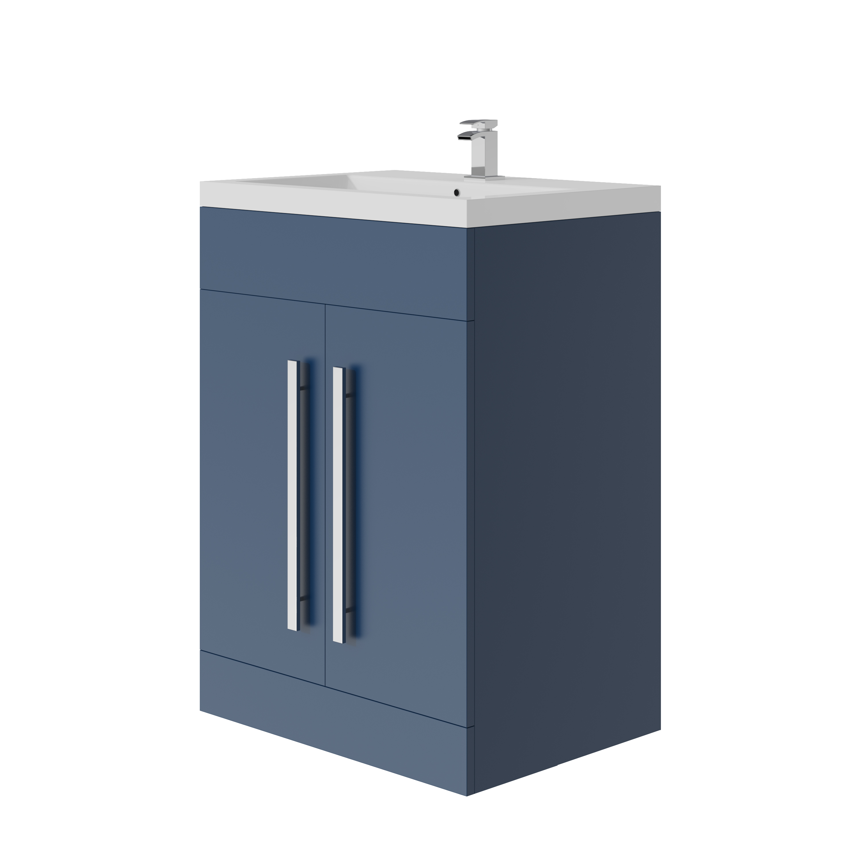 Bathroom Matt Navy Blue Furniture Suite Basin BTW Toilet LH RH Vanity ...