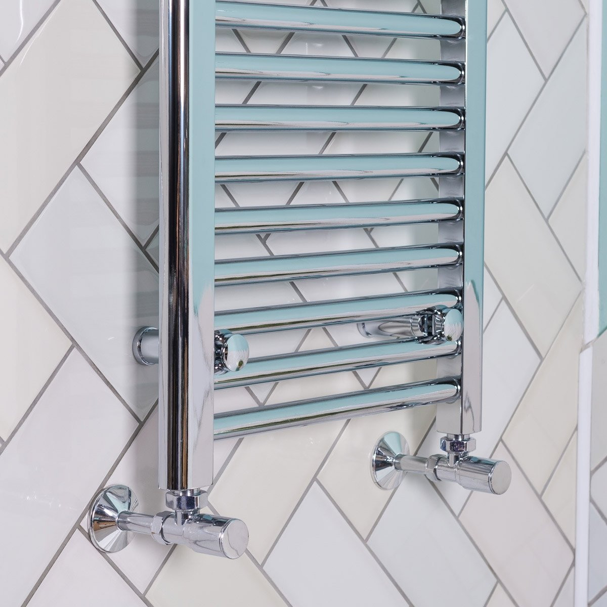 Modern White Chrome Bathroom Heated Warmer Designer Towel Rail Radiator