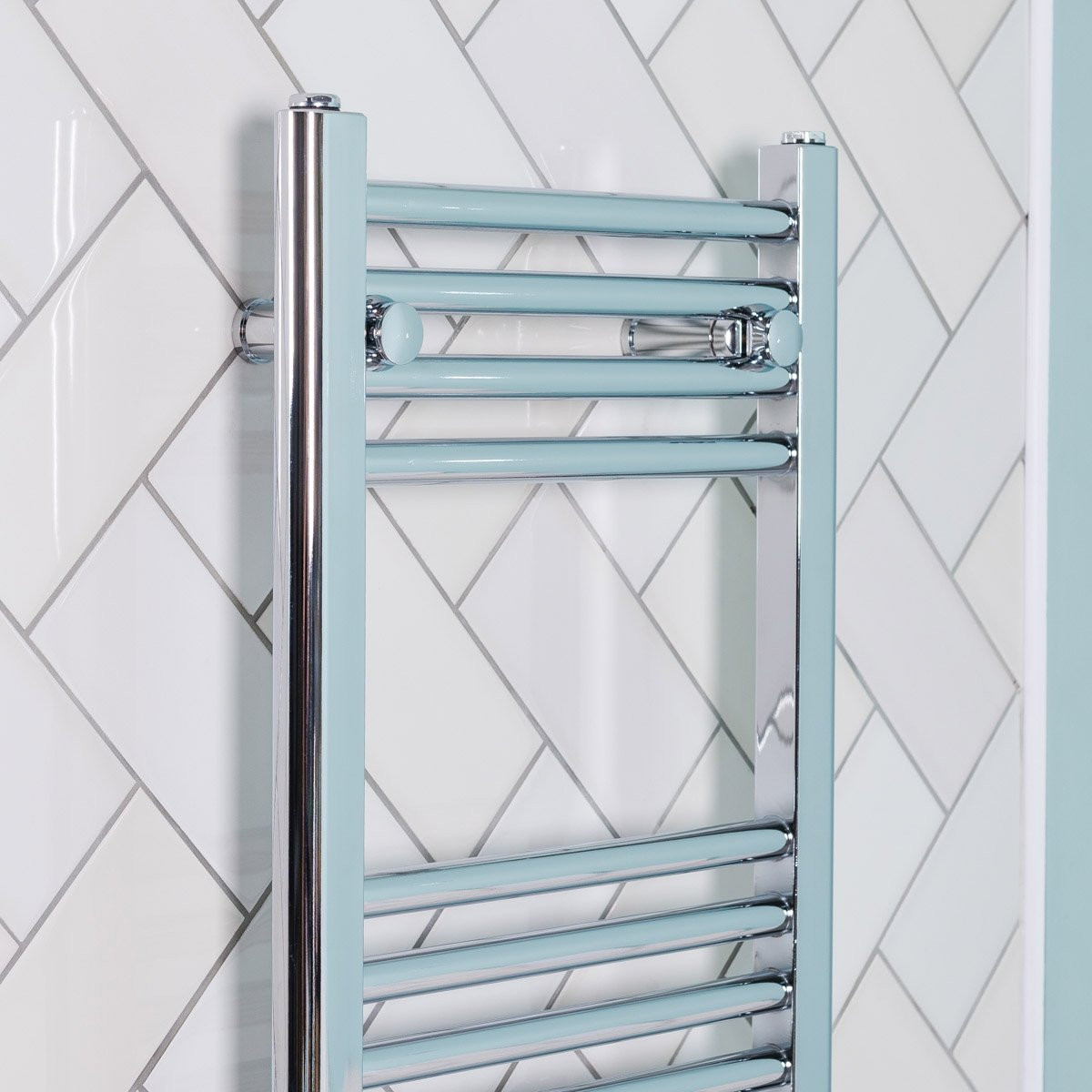 Chrome White Bathroom Heated Towel Radiator Ladder Rail Rad Curved ...