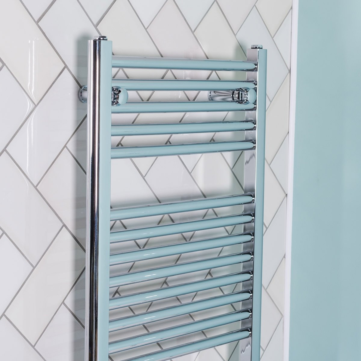 Chromo Straight Ladder Towel Radiator Vertical Chrome The Designer