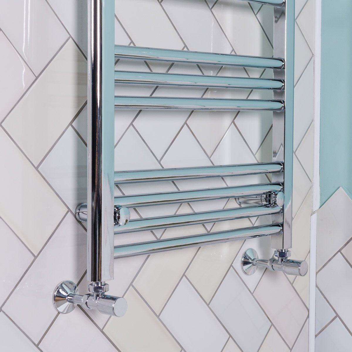 Chromo Straight Ladder Towel Radiator Vertical Chrome The Designer