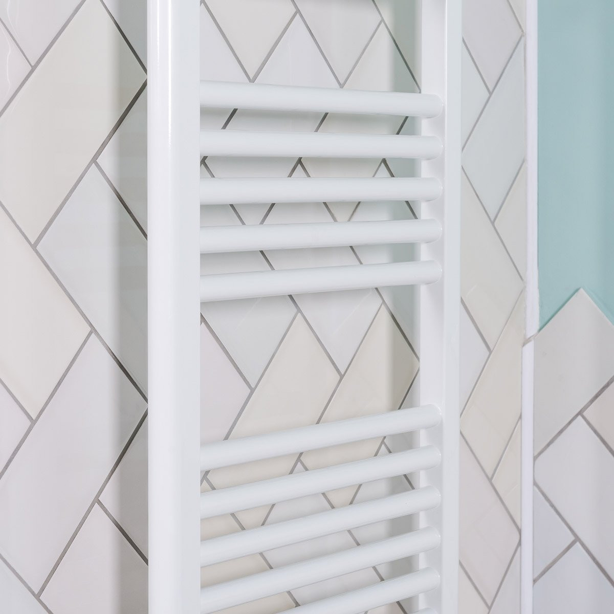 Chrome White Bathroom Heated Towel Radiator Ladder Rail Rad Curved ...