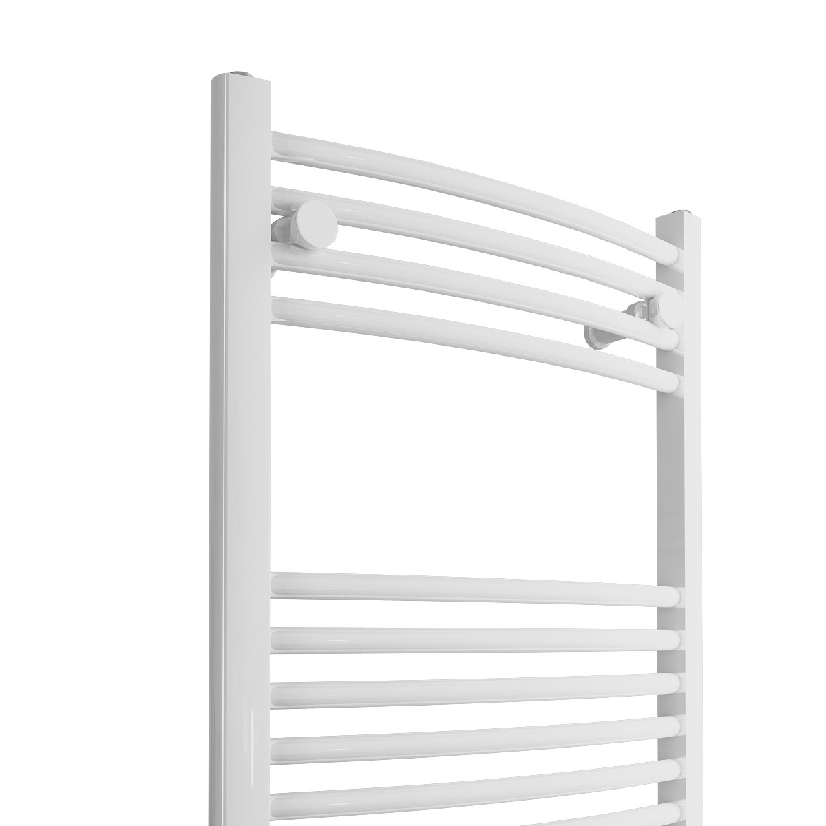 White Heated Towel Rail Radiator Straight Curved Electric Bathroom ...