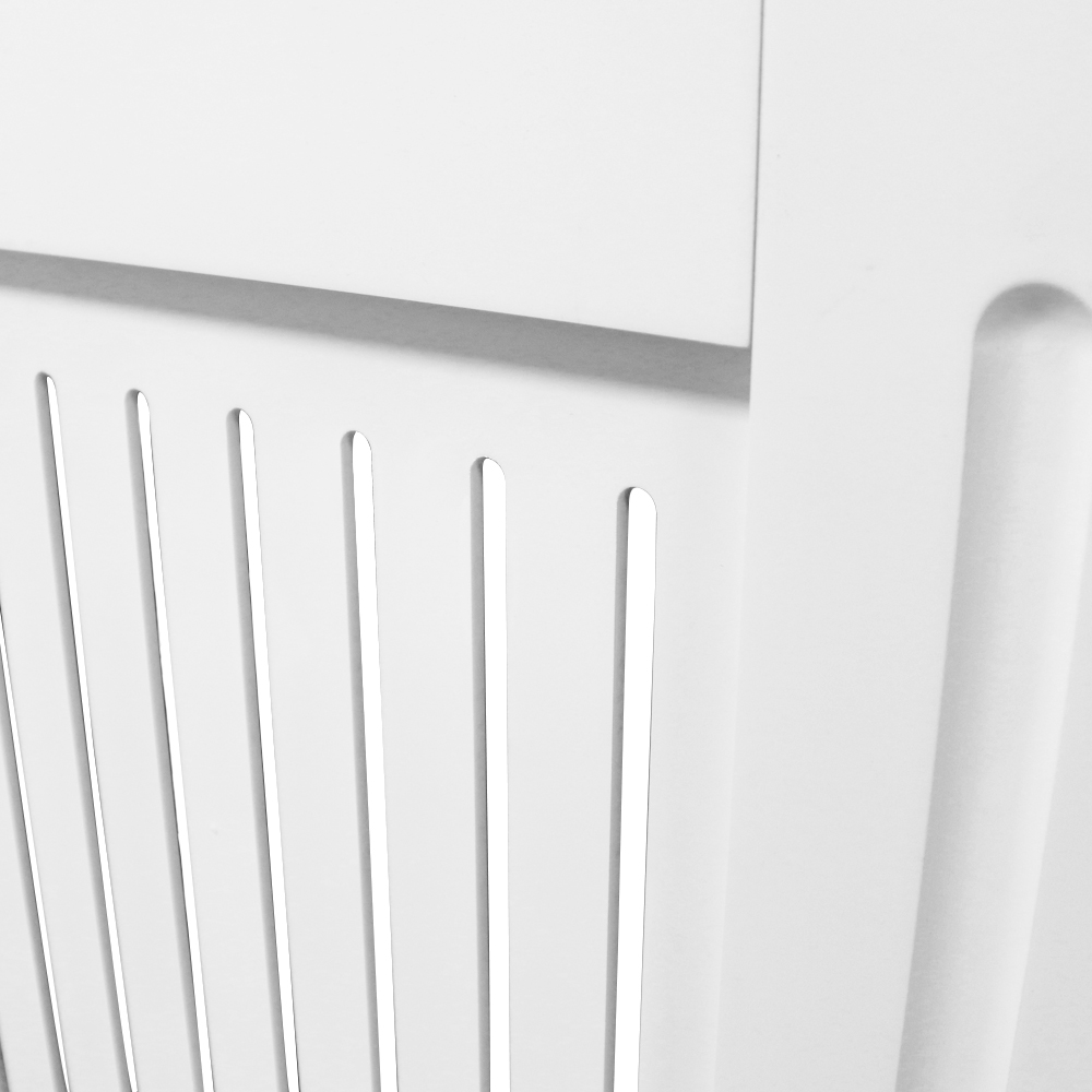 Radiator Cover White Horizontal Vertical Slats E1 MDF Grill Cabinet ...