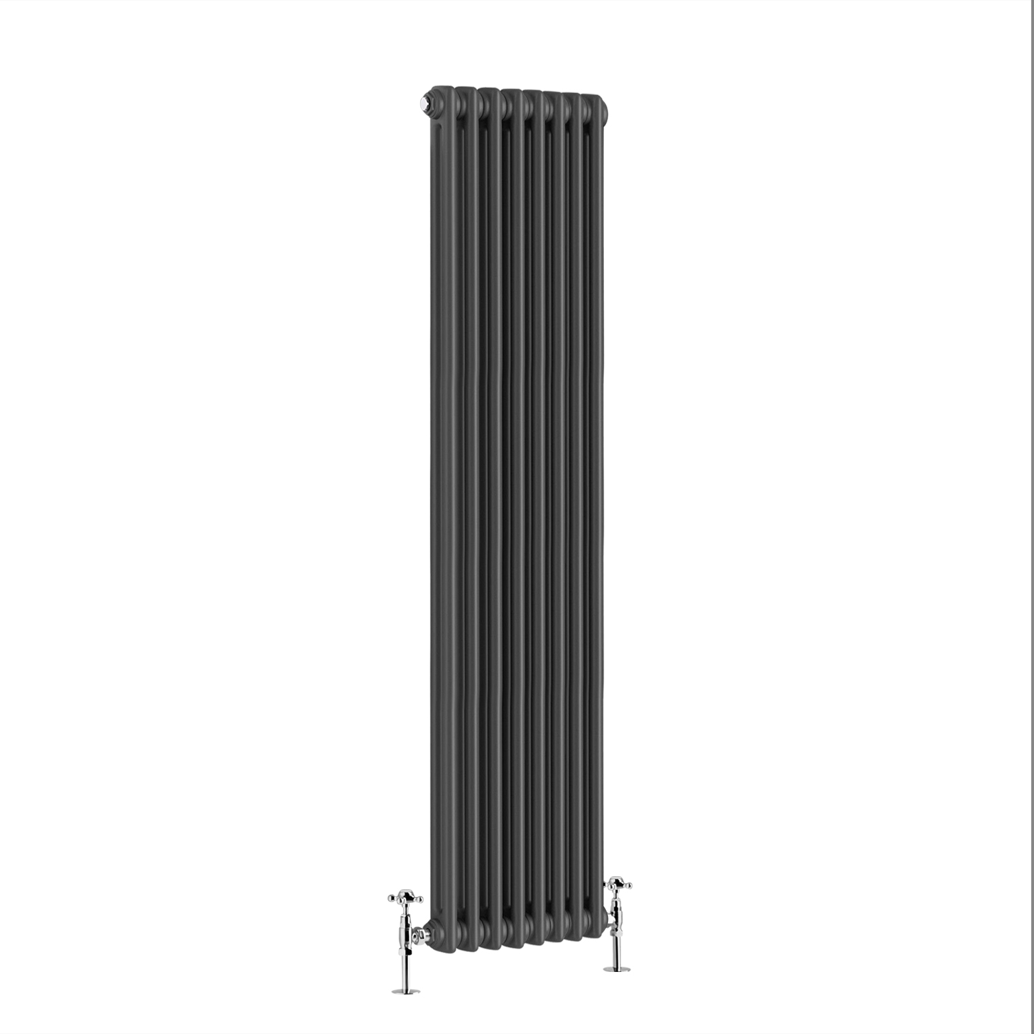 Traditional Cast Iron Style Anthracite 2 Column Vertical Radiator ...