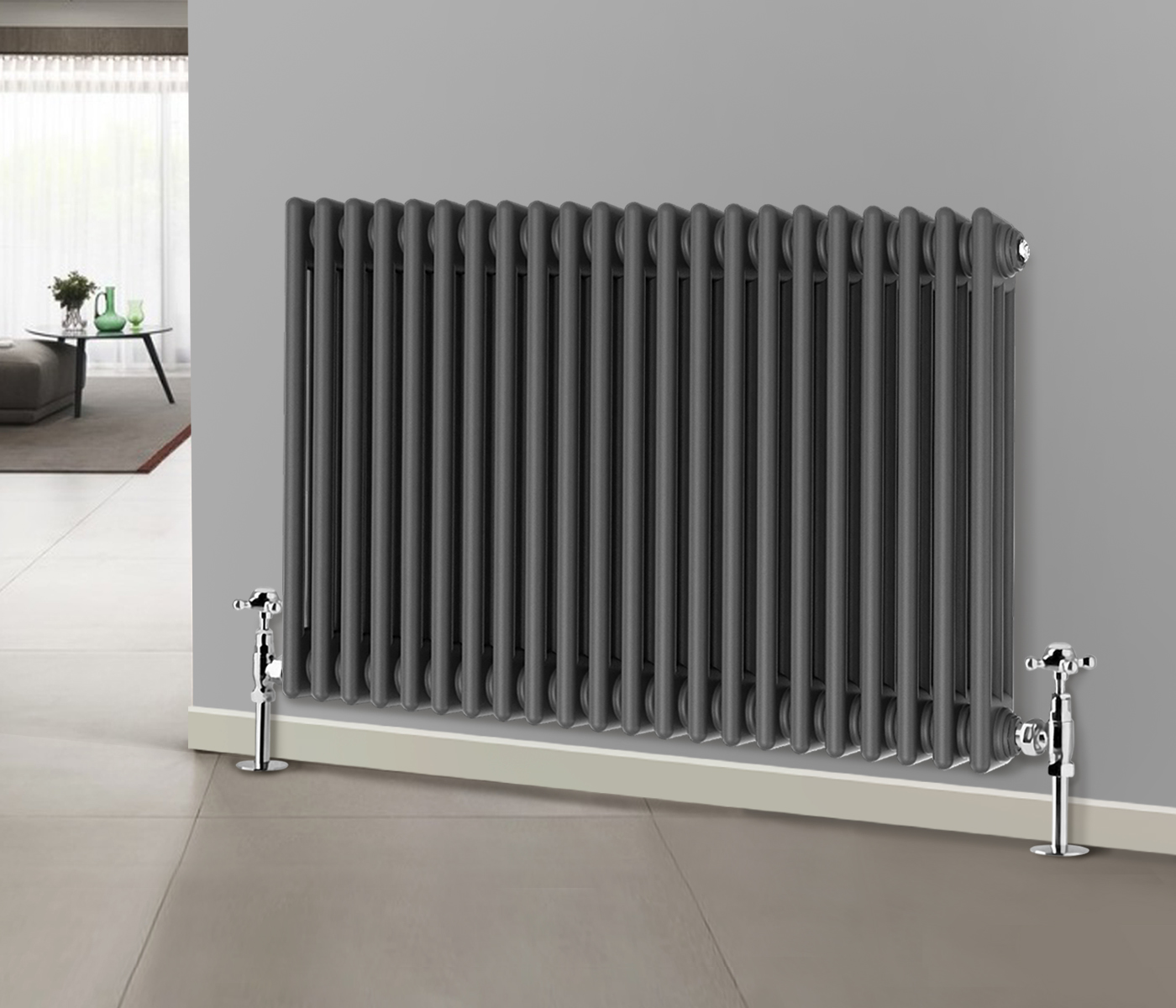 Traditional Column Radiator Bathroom Horizontal Cast Iron Style Rads ...