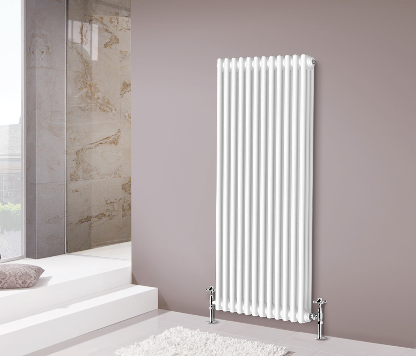 Traditional Column Radiators Vertical Cast Iron Style Central Heating ...