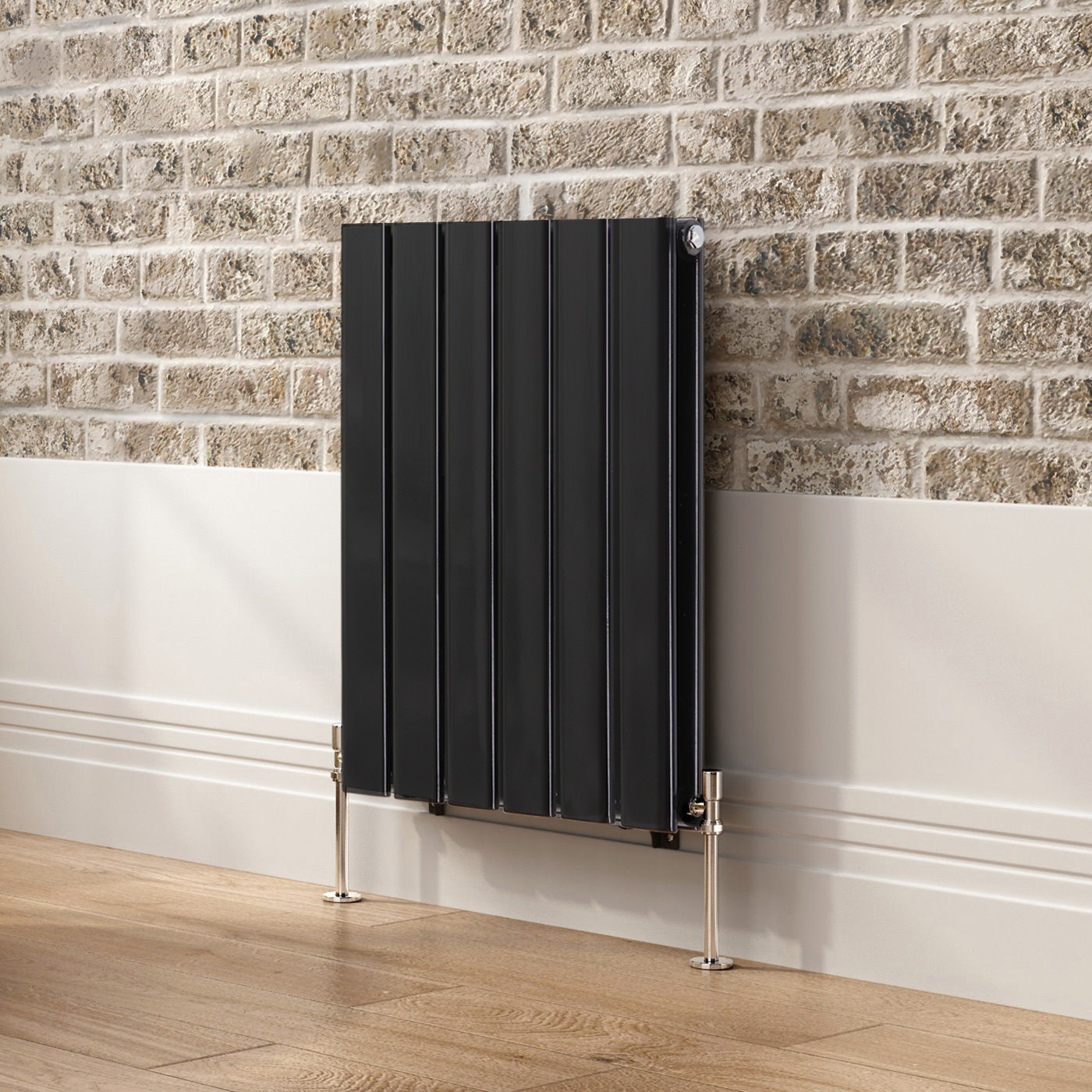 Black Designer Radiator Flat Panel Column Bathroom Heater Central ...