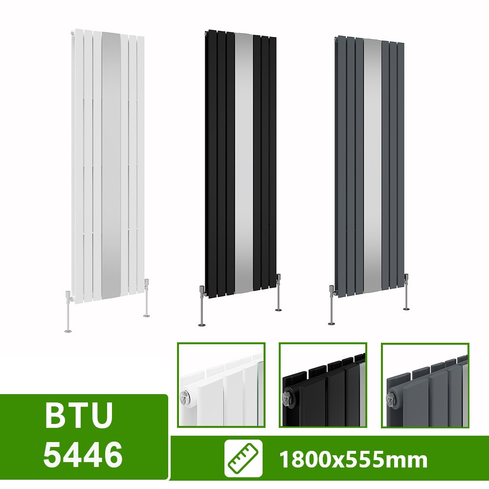 Vertical Designer Flat Panel Rads Column Tall Upright Central Heating ...