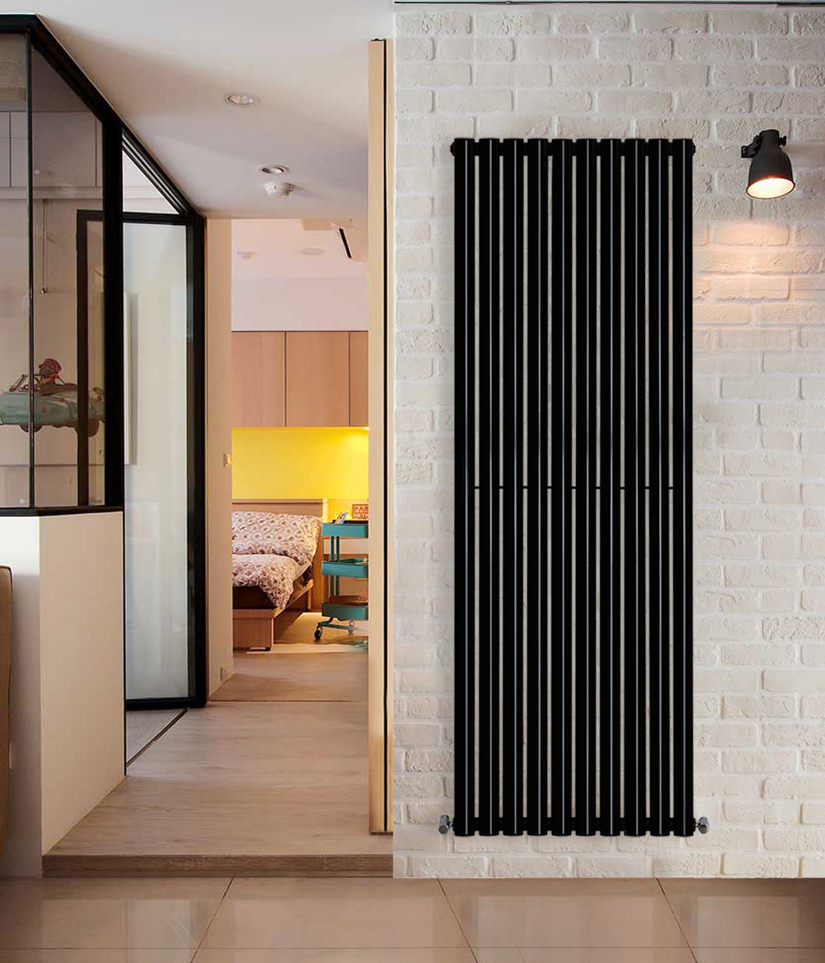 Modern Vertical Oval Column Designer Tall Upright Central Heating ...