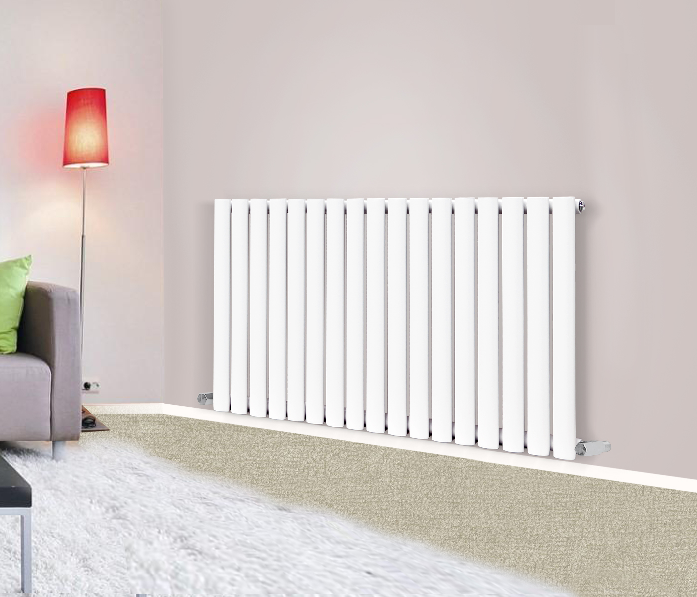 Horizontal Designer Column Panel Radiators Central Heating Anthracite ...