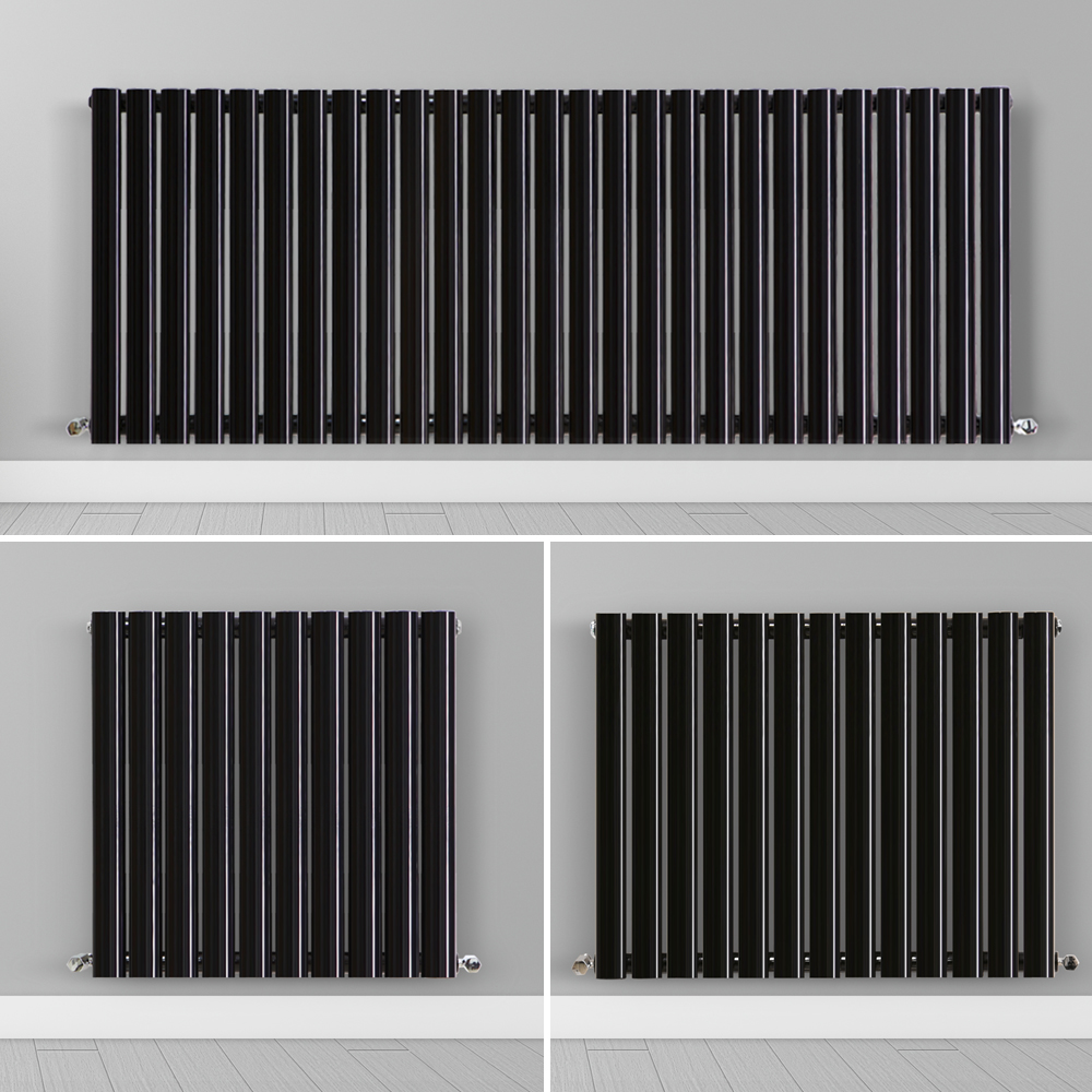 Horizontal Designer Radiator Tall Upright Oval Column Central Heating ...