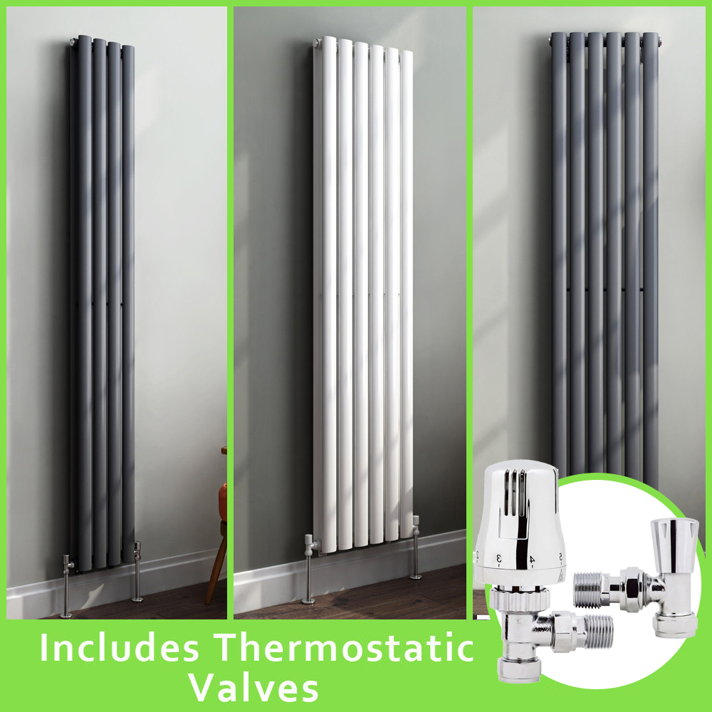Vertical Oval Column Rads Designer Tall Upright Radiator With Free ...