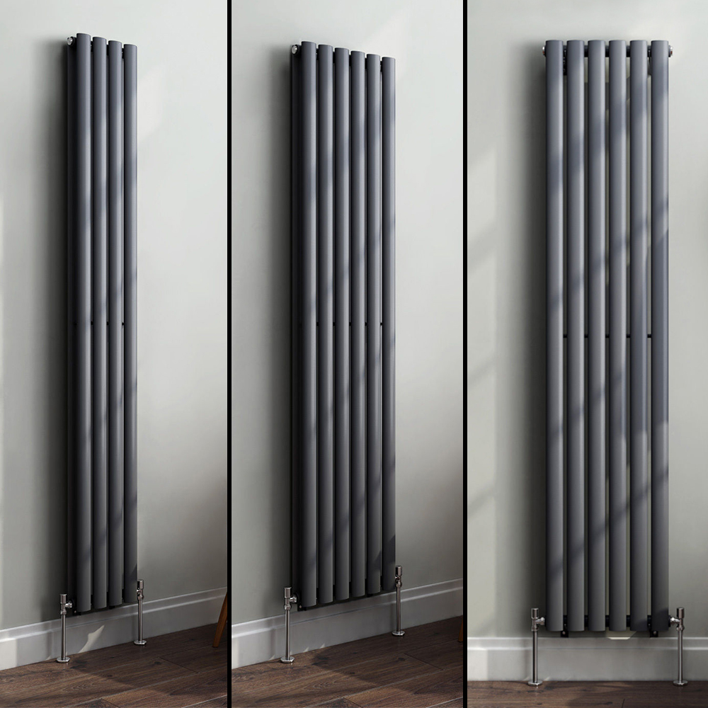 Designer Vertical Oval Column Tall Upright Central Heating Radiator ...