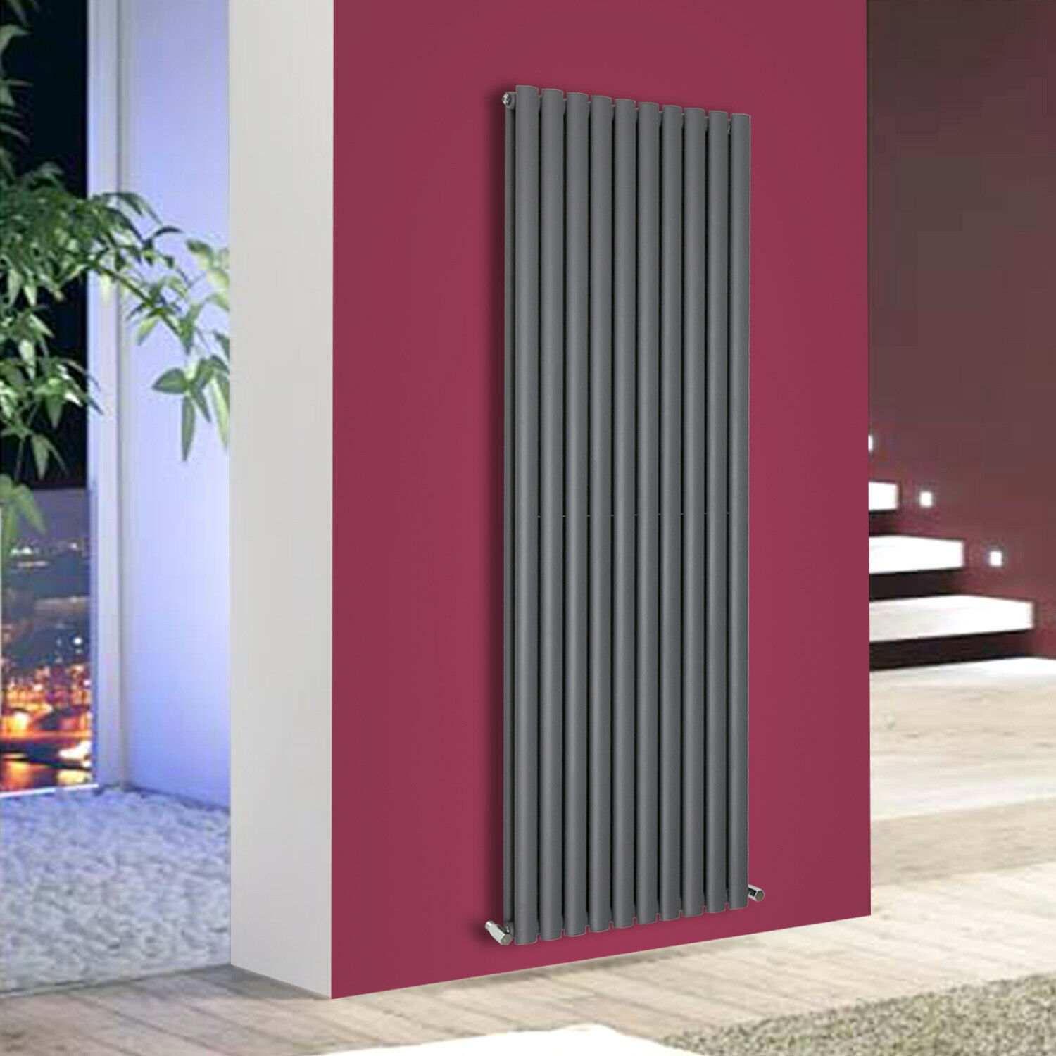 Vertical Oval Column Rads Designer Tall Upright Radiator With Free ...