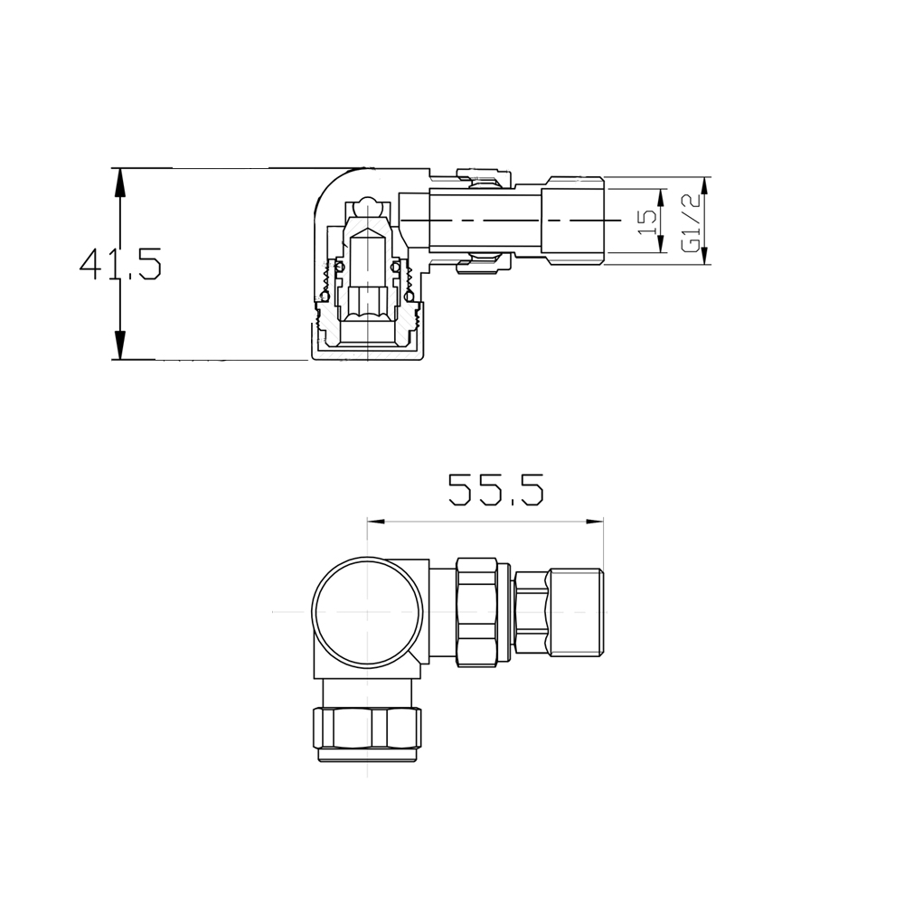 Thermostatic TRV Manual Radiator Heated Towel Rail Valve 15mm x 1/2 ...