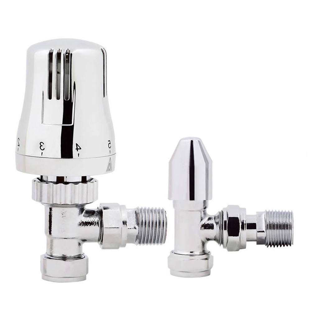 Thermostatic TRV Manual Radiator Heated Towel Rail Valve 15mm x 1/2 ...