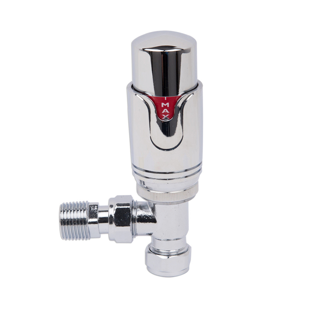 Thermostatic TRV Manual Radiator Heated Towel Rail Valve 15mm x 1/2 ...