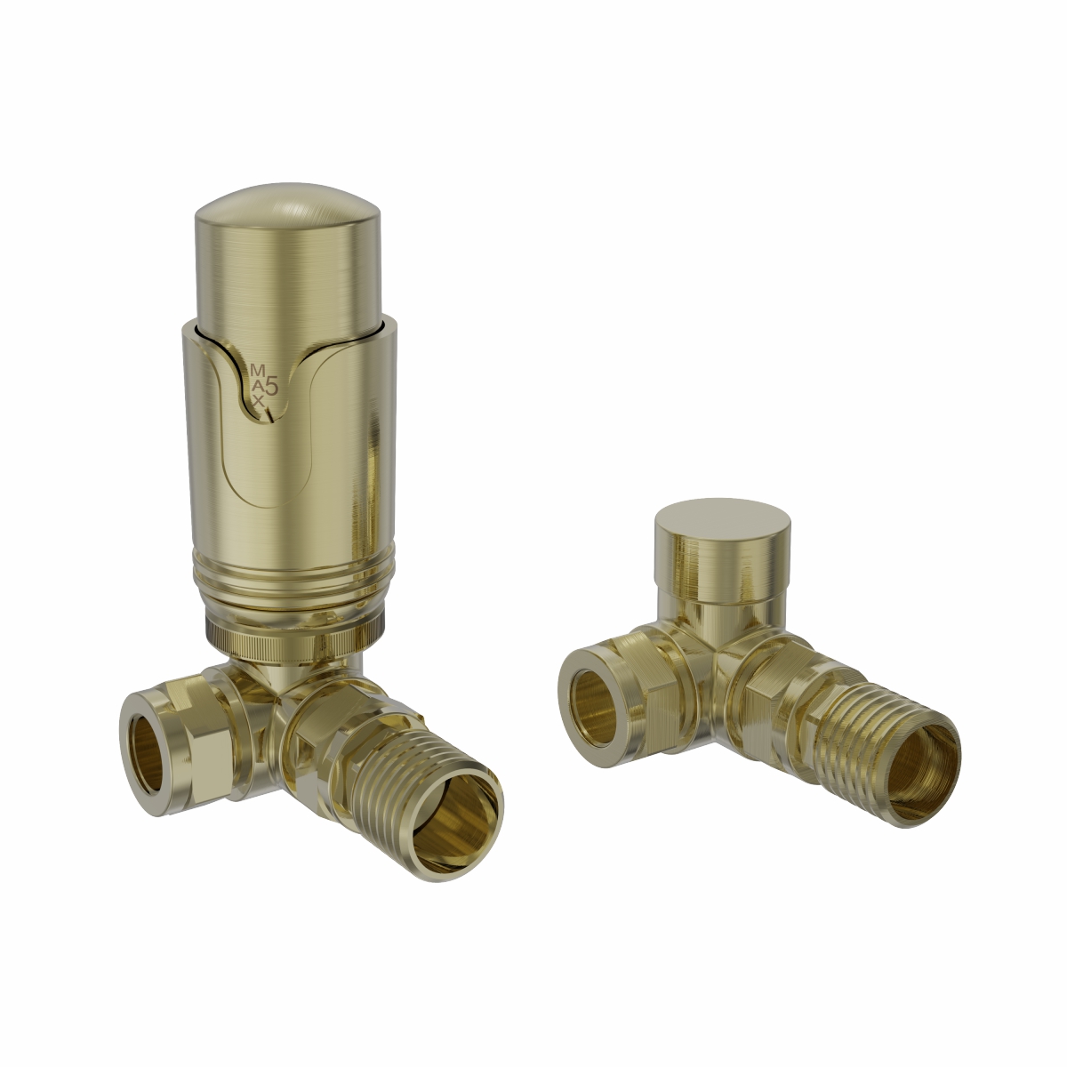 Thermostatic TRV Angled/Corner/Straight Lockshield Radiator Valves Set ...