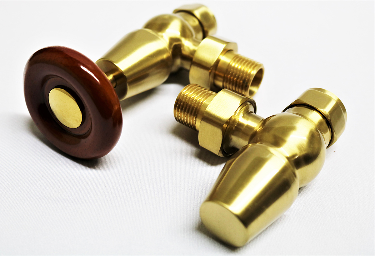 Traditional Angled Valves Towel Rail Radiator Valves Brass 15mm x 1/2 ...