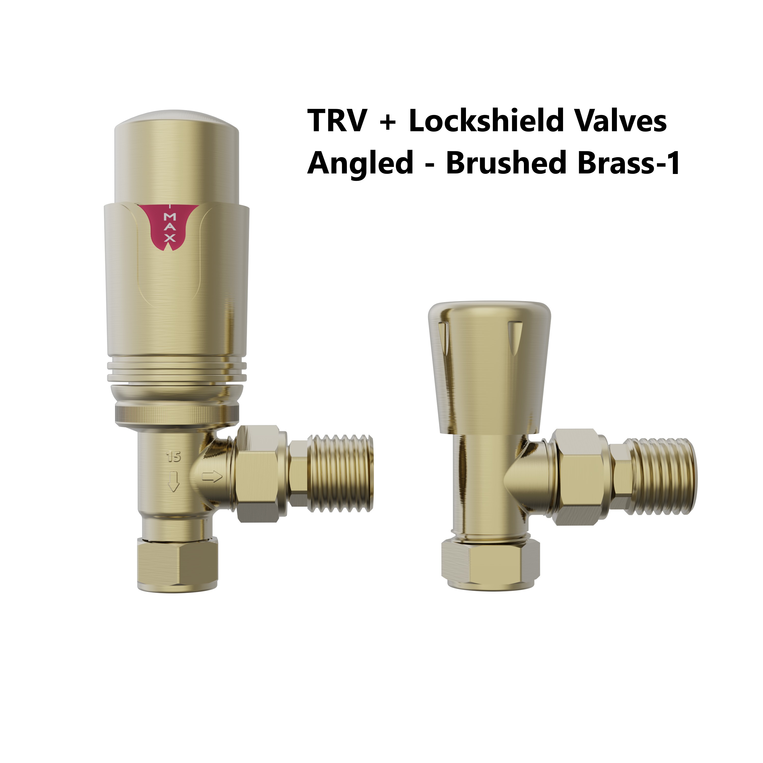 Thermostatic TRV Radiator Valves Set Angled/Corner/Straight Lockshield ...