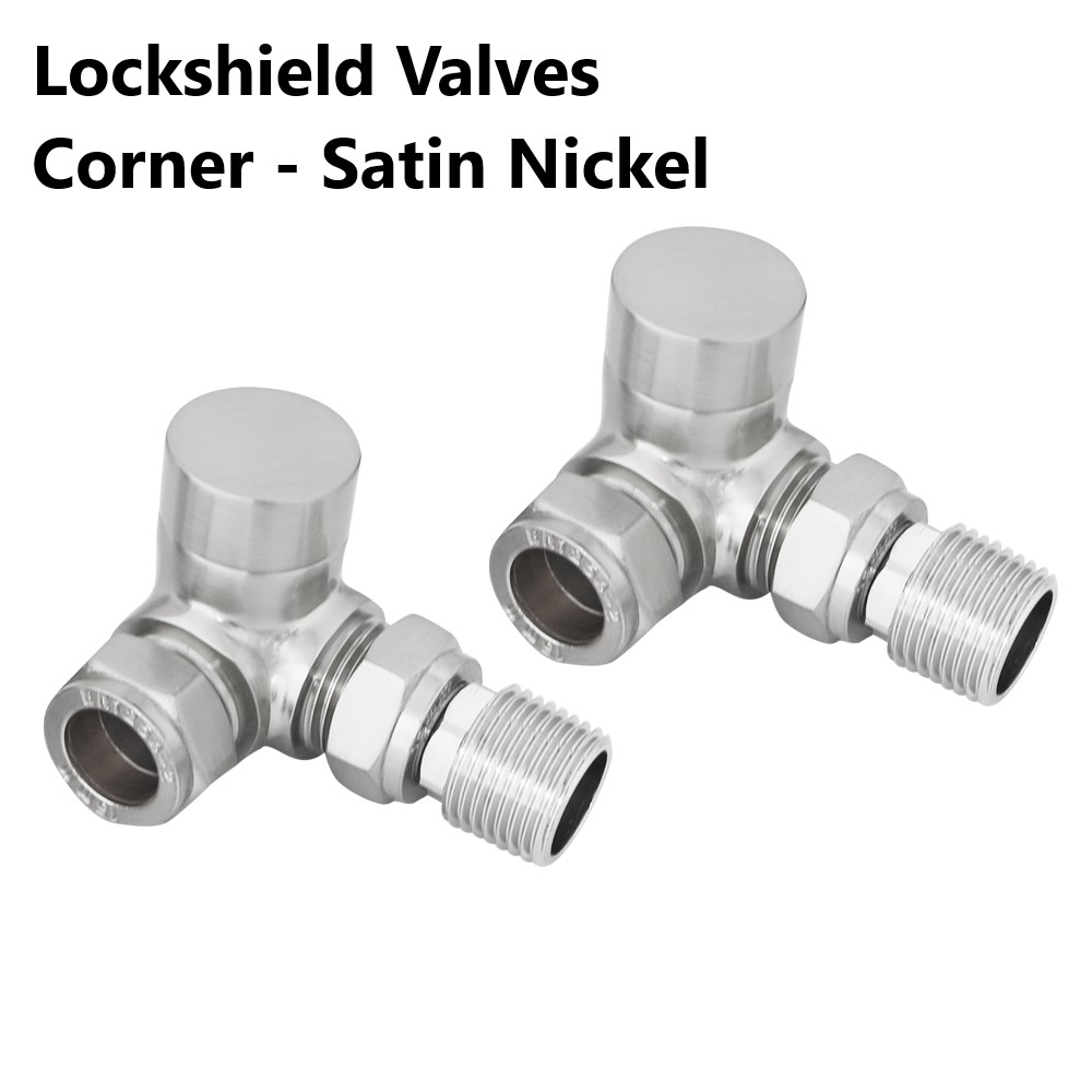 Thermostatic TRV Radiator Valves Set Angled/Corner/Straight Lockshield ...