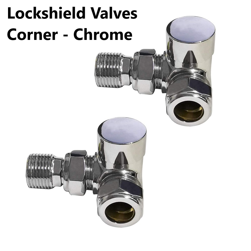 Thermostatic TRV Radiator Valves Set Angled/Corner/Straight Lockshield ...