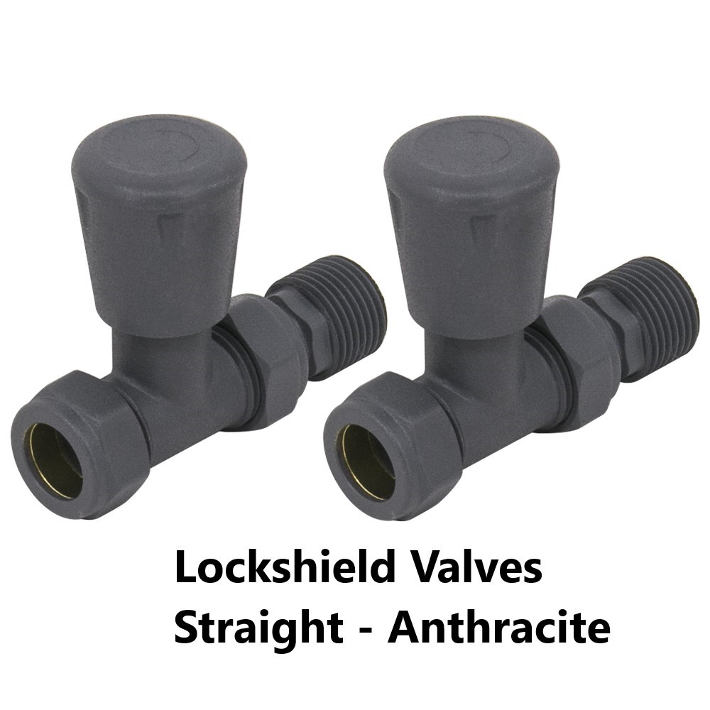 Thermostatic TRV Radiator Valves Set Angled/Corner/Straight Lockshield ...