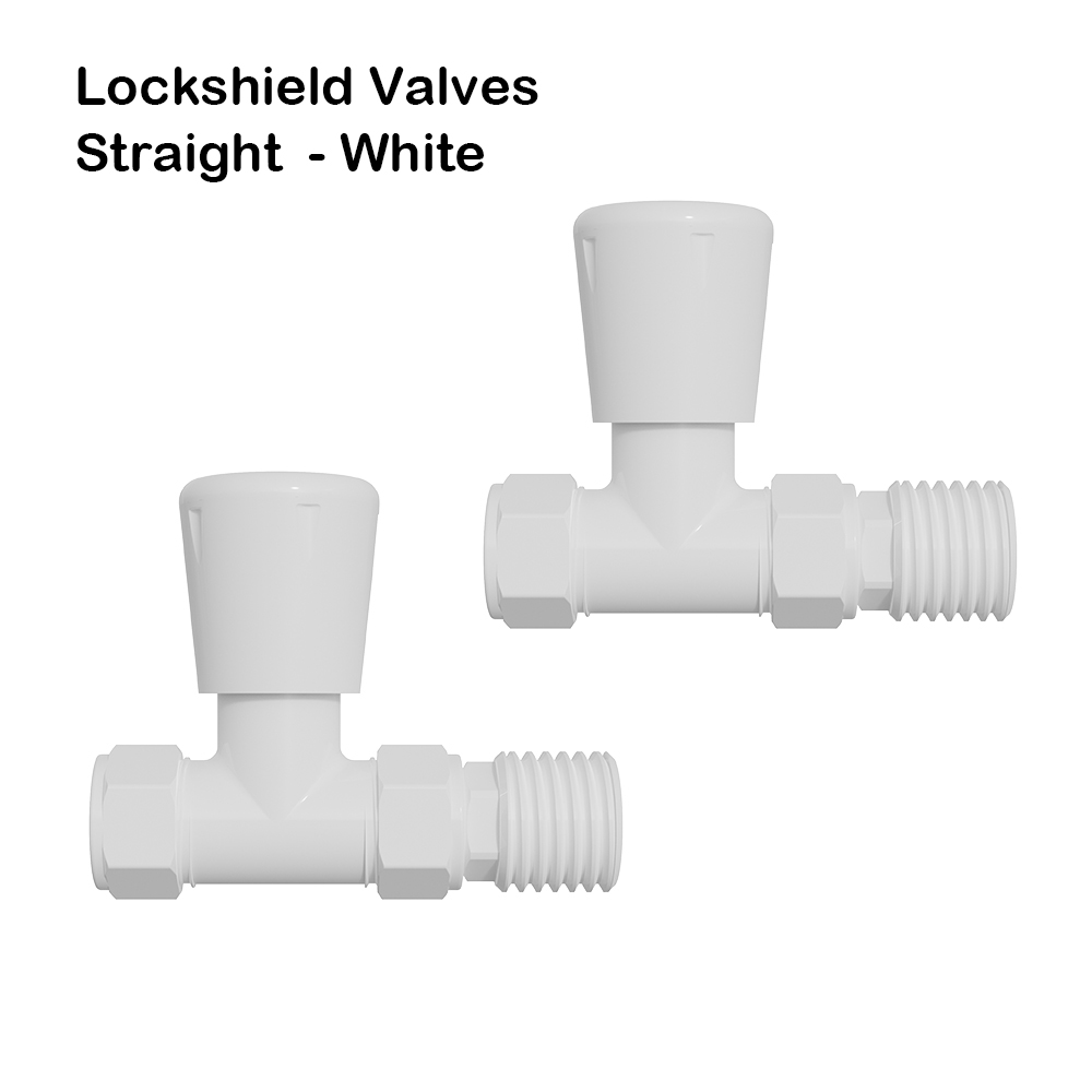 Thermostatic TRV Radiator Valves Set Angled/Corner/Straight Lockshield ...