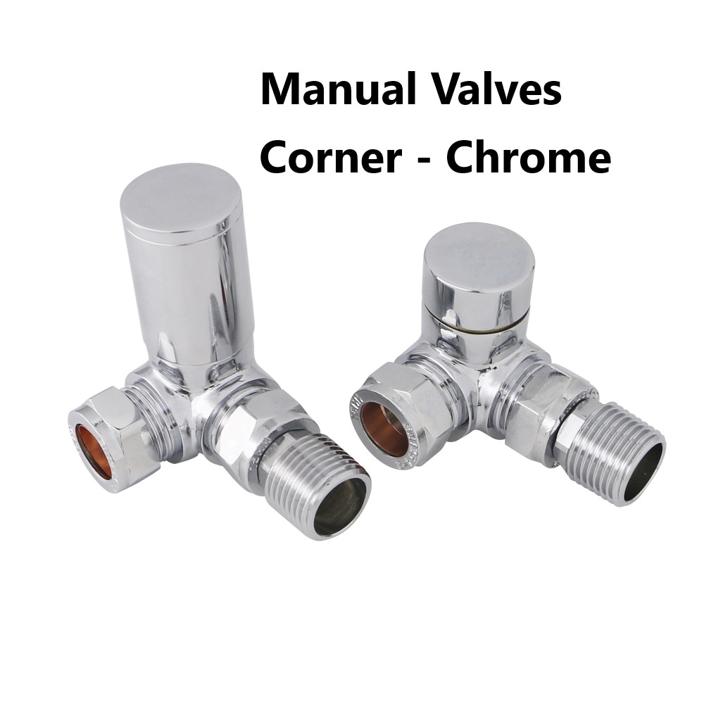 Angled Straight Corner Manual Radiator Valves Lockshield Valve Brass 1/ ...