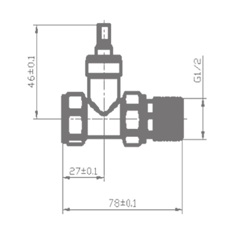 Angled Straight Corner Manual Radiator Valves Lockshield Valve Brass 1/ ...