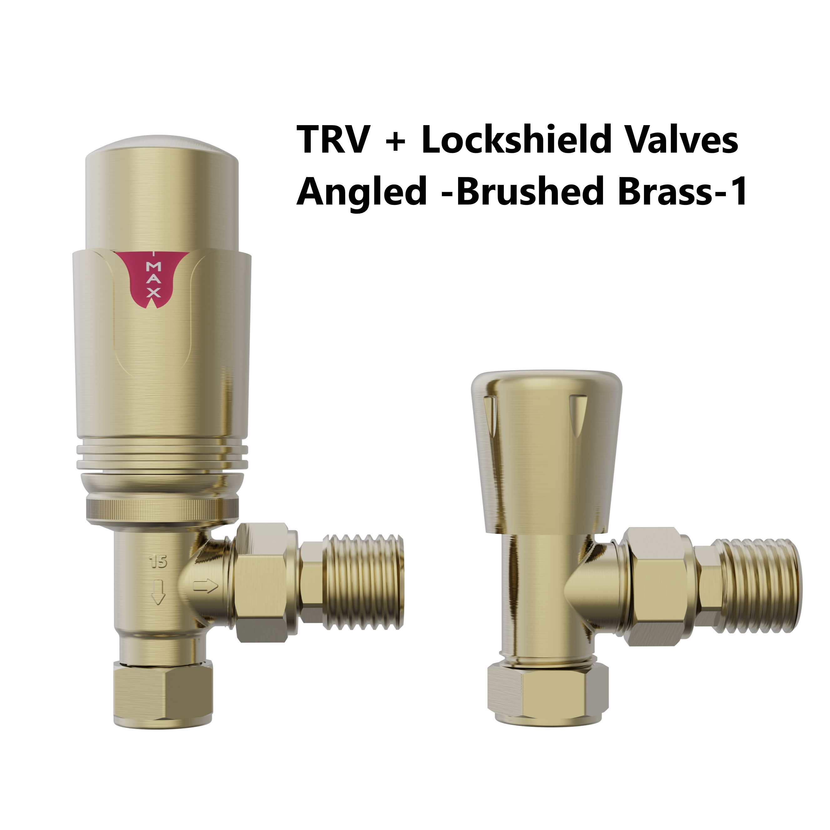 Thermostatic TRV Angled/Corner/Straight Lockshield Radiator Valves Set ...