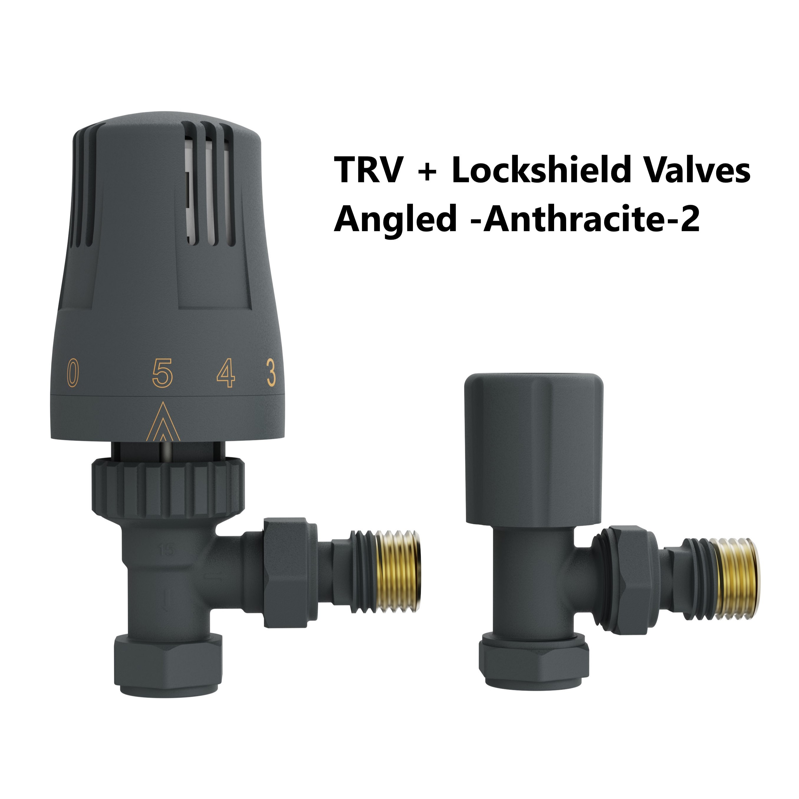 Thermostatic TRV Angled/Corner/Straight Lockshield Radiator Valves Set One Pair | eBay UK