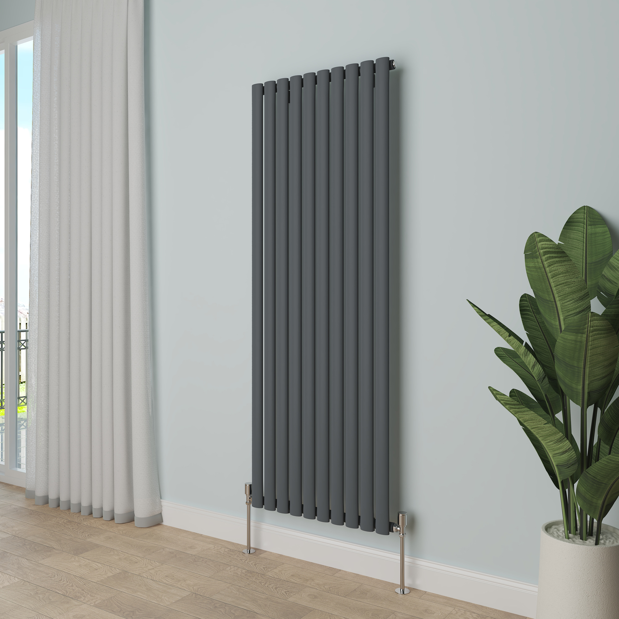 Horizontal Vertical Oval Column Designer Radiator Central Heating Rad ...