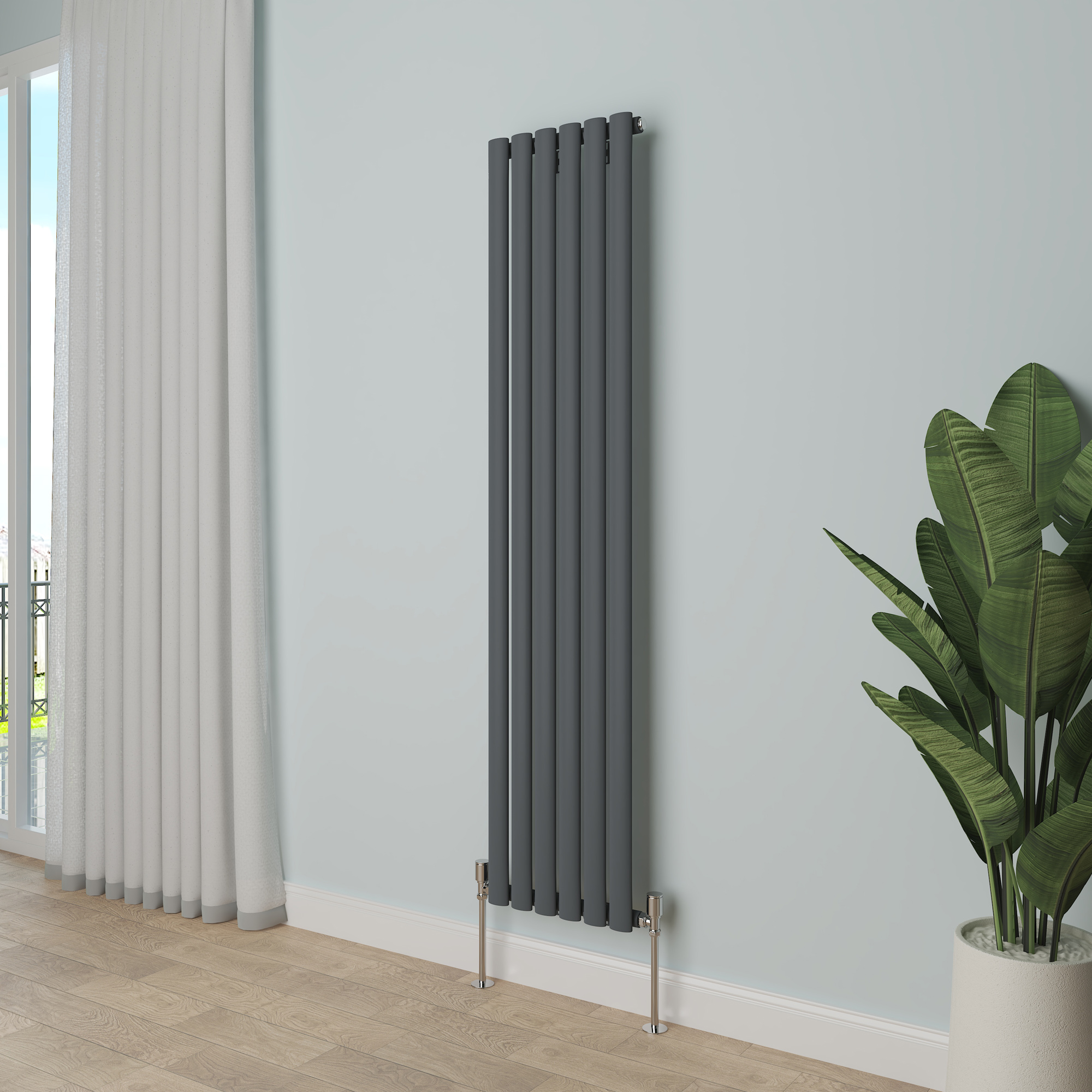 Horizontal Vertical Oval Column Designer Radiator Central Heating Rad ...