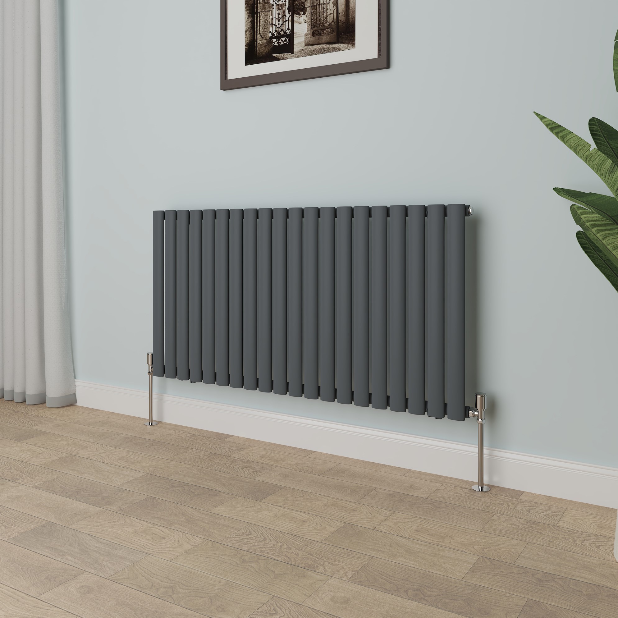 Horizontal Vertical Oval Column Designer Radiator Central Heating Rad ...