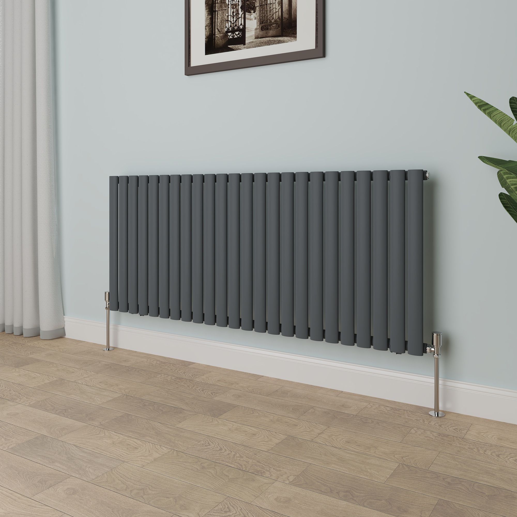 Horizontal Vertical Oval Column Designer Radiator Central Heating Rad ...