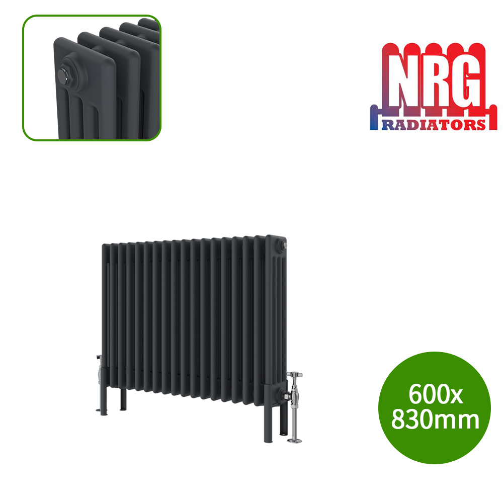 Traditional Column Vertical Horizontal Radiator Anthracite Cast Iron ...