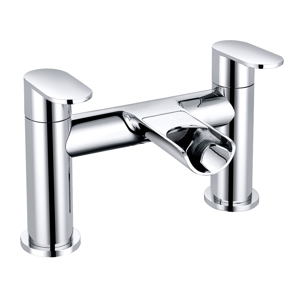 Waterfall Designer Bathroom Tap Basin Mixer Round Bath Filler Shower ...