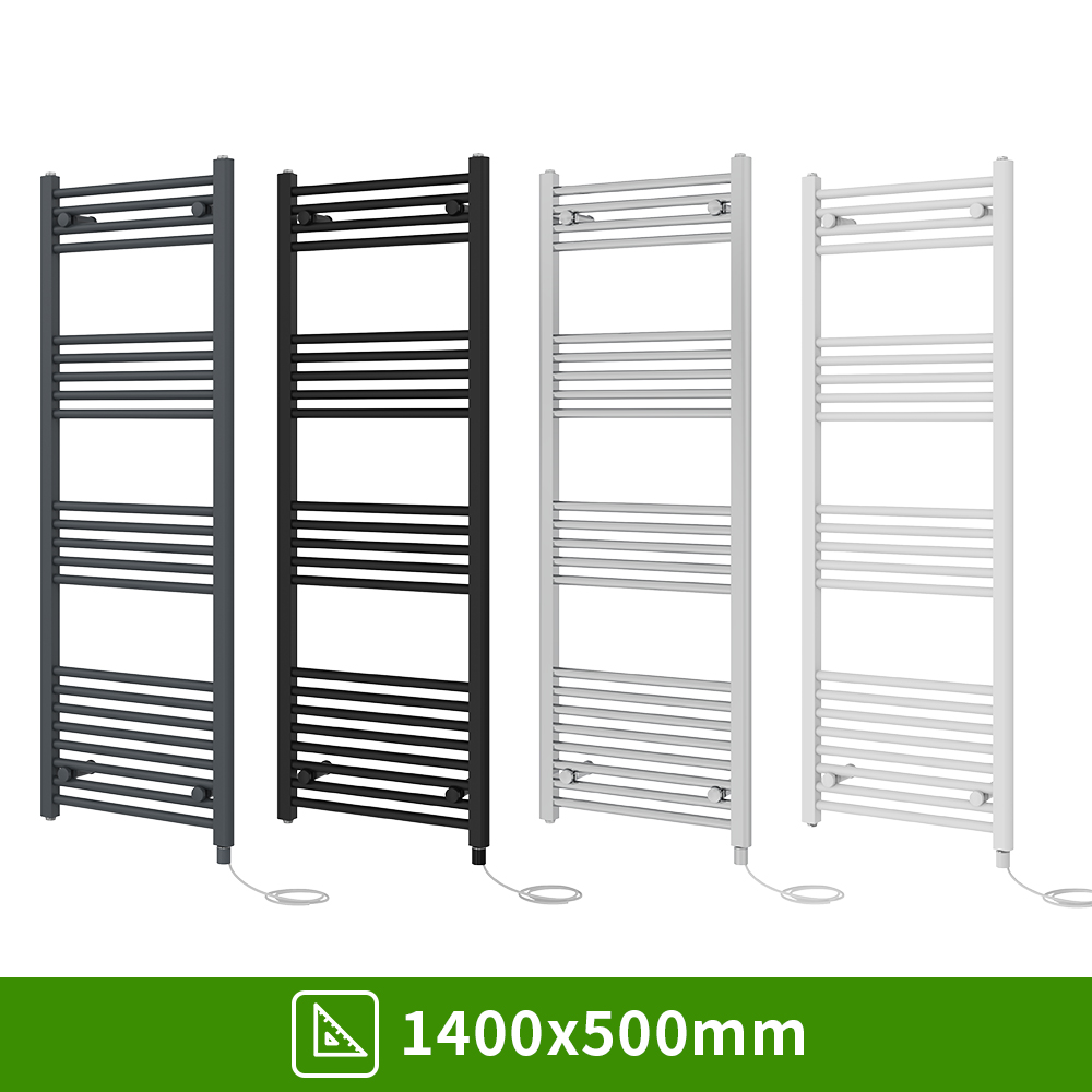 Prefilled Electric Straight Heated Towel Rail Bathroom Radiator Ladder ...