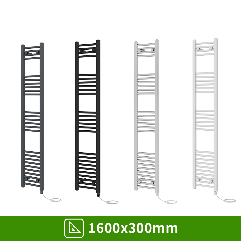 Prefilled Electric Straight Heated Towel Rail Bathroom Radiator Ladder ...