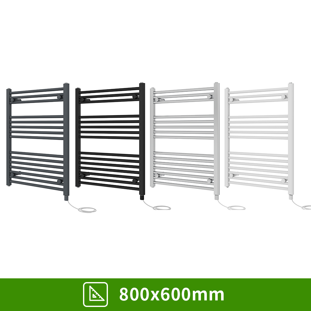 Prefilled Electric Straight Heated Towel Rail Bathroom Radiator Ladder ...