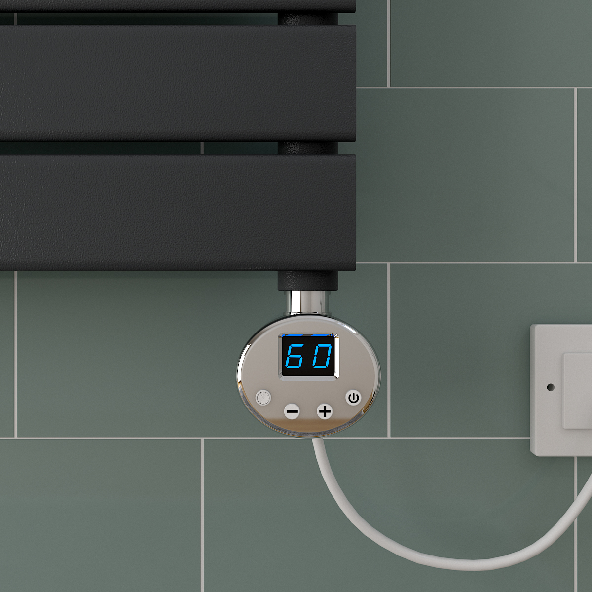 100W to 1000W Electric Heating Element Dual Fuel Towel Rail Radiator T ...