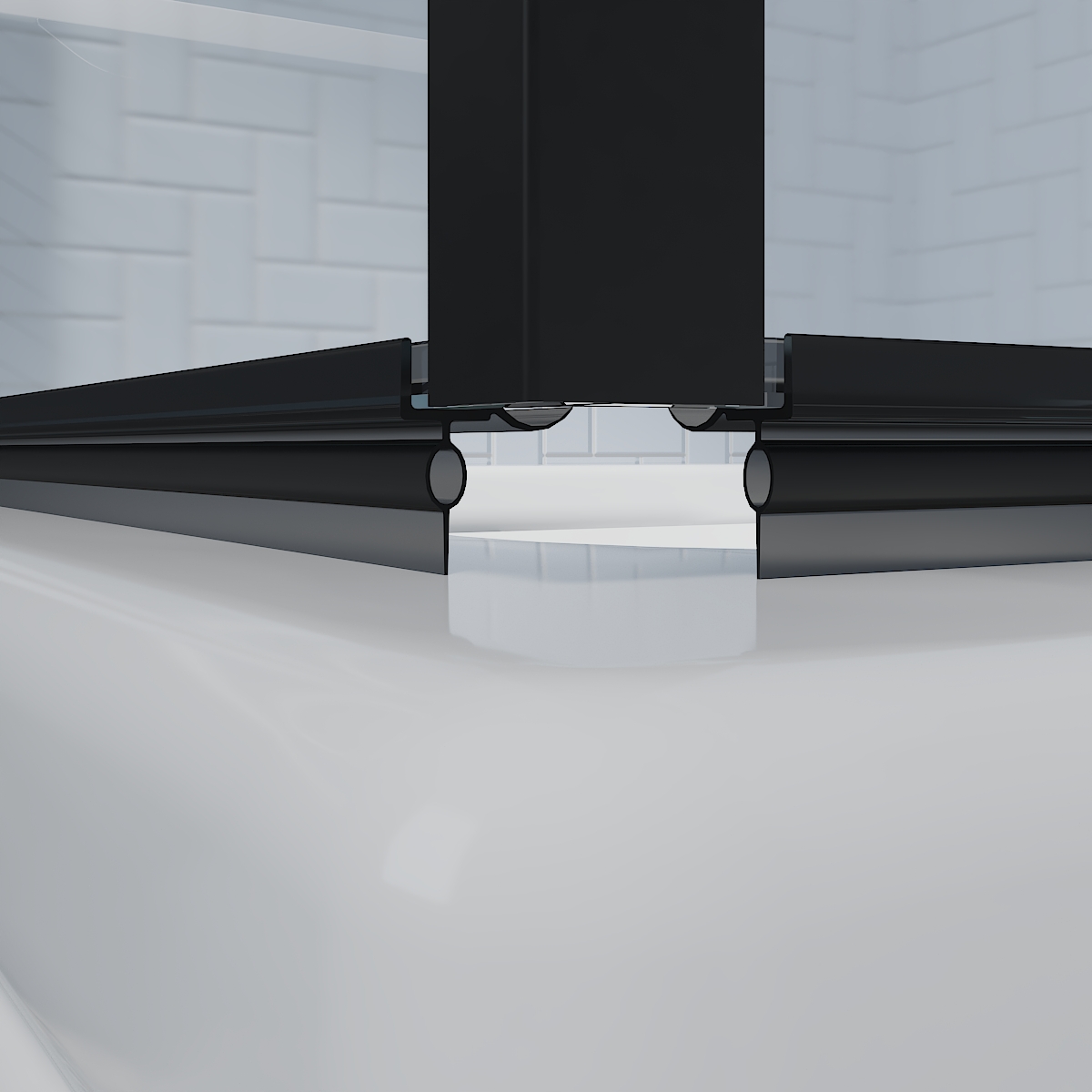 Pivot 4 Folding L Shape Hinged Bath Shower Screen P Shaped Glass Return ...