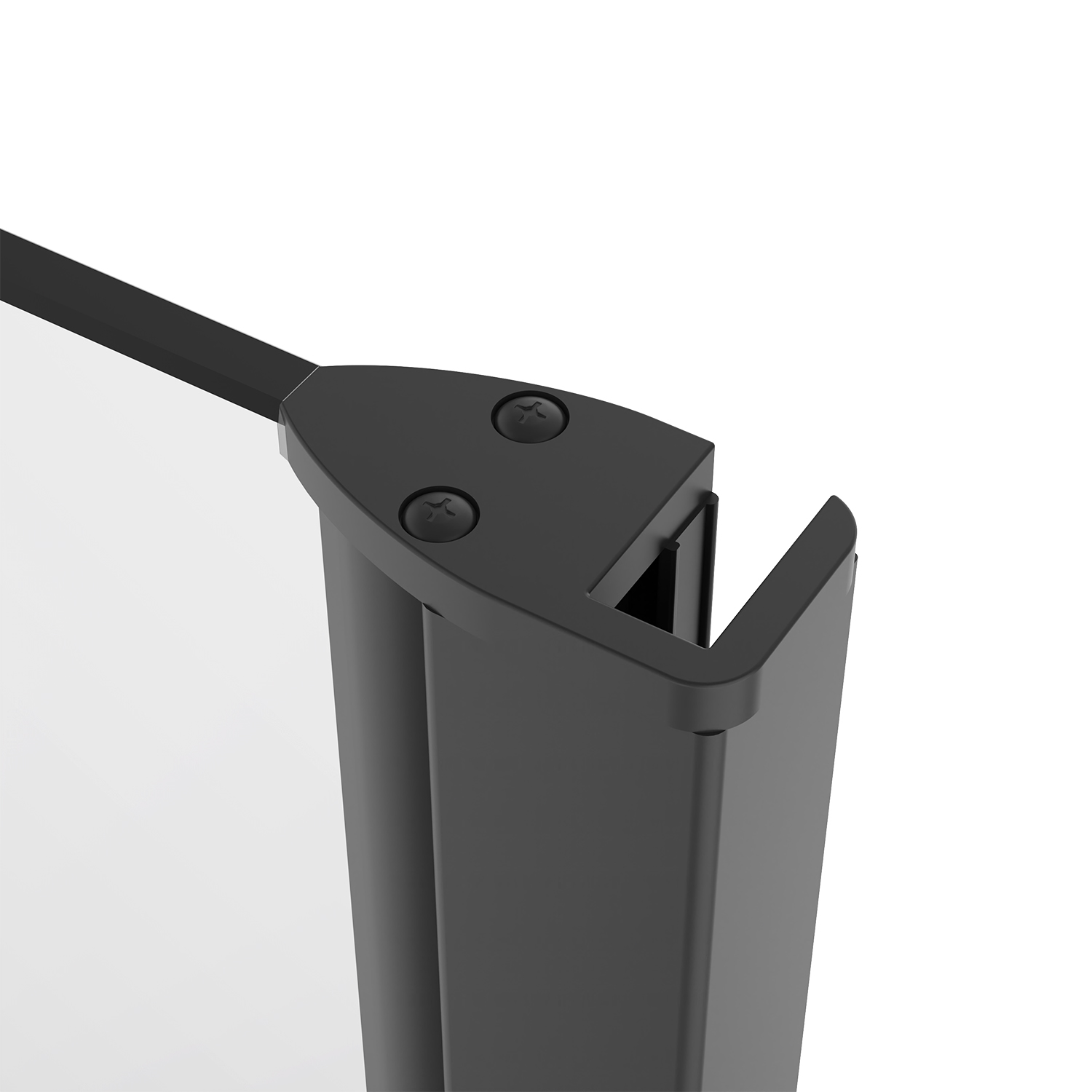 Black Wet Room Shower Enclosure Screen Flipper Panel Walk In Easy Clean ...