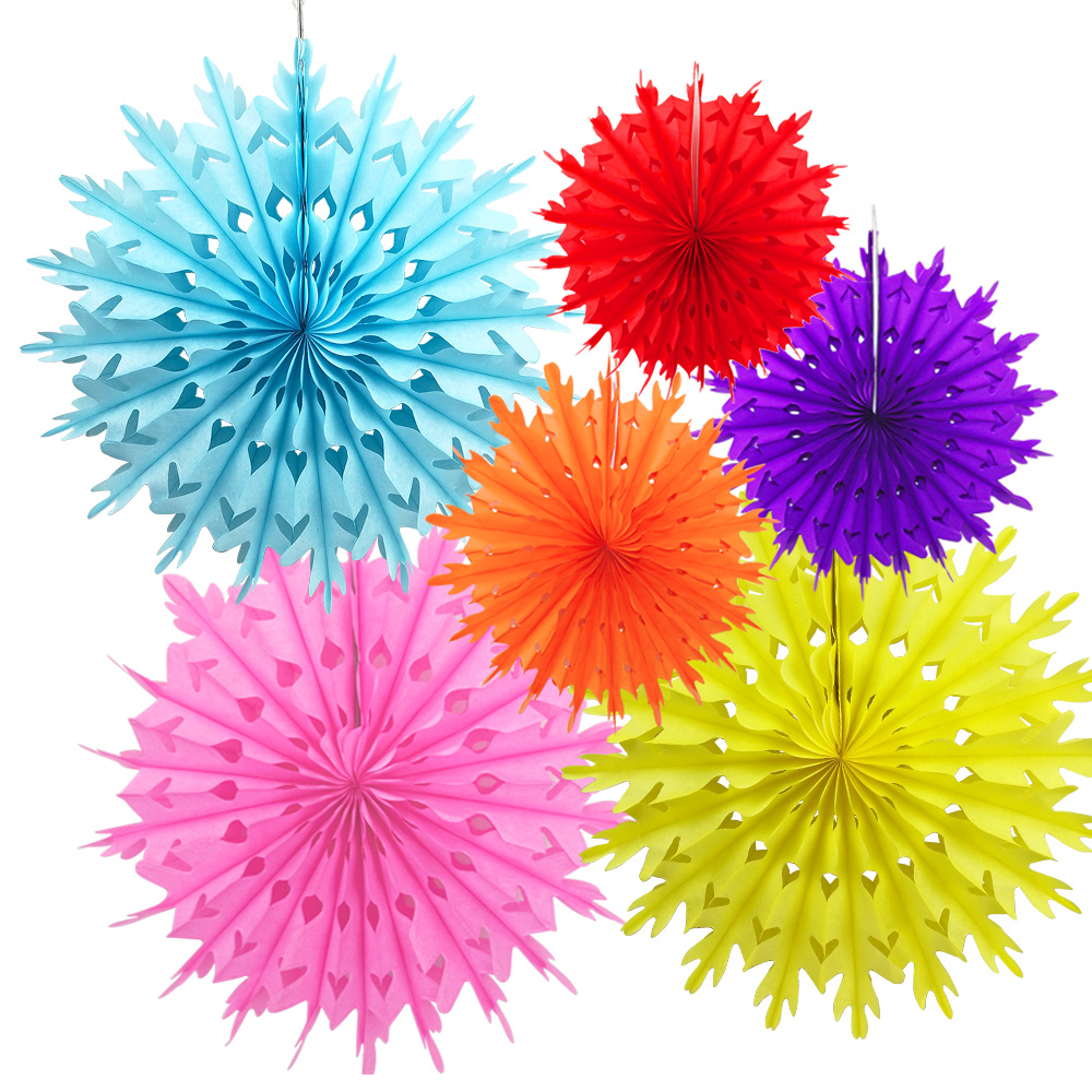 Time to Sparkle 6x Tissue Paper Fan Flowers/ Happy Birthday Bunting ...